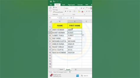 About Flash Fill In Ms Excel Flashfill Excelfunctions Excelformula