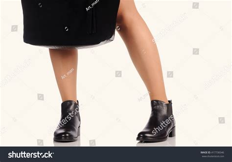 Sexy Female Legs Black Boots Isolated Stock Photo Shutterstock