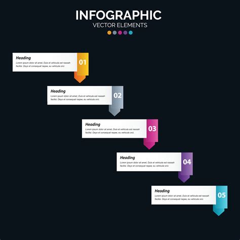 5 Steps Infographics Design Vector And Marketing Can Be Used For Workflow Layout 17254630 Vector
