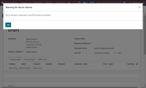 How To Get Warnings When Invoicing Specific Customers In Odoo 16