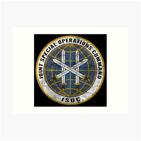 JSOC US Joint Special Operations Command USA Army Military Art Print By Rare Militia