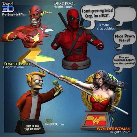 Cults Bust Pack 3d Print Model Download Free