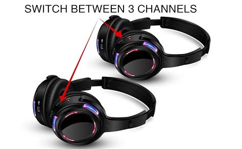 Amazon Com AYVVPII 10pcs Bundle Wireless Silent Disco LED Flashing Light Headphones With 1