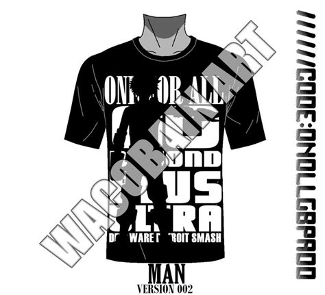 Desain Kaos Tema Boku No Hero Academia One For All Kaos Pria