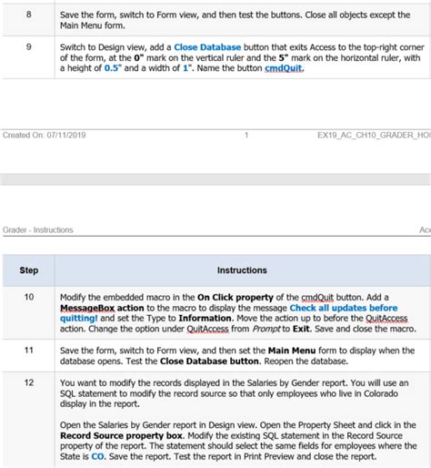 Save The Form Switch To Form View And Then Test Chegg