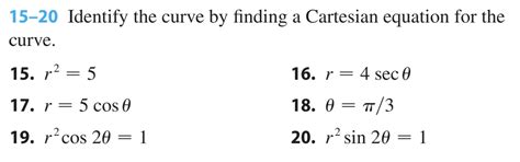 Solved Identify The Curve By Finding A Cartesian Chegg Com