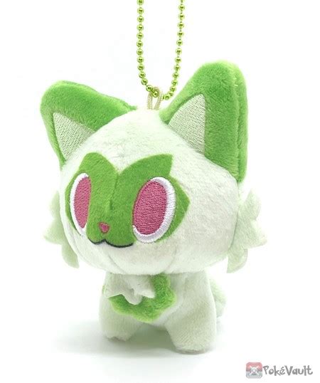 Pokemon Center 2023 Sprigatito Pokedoll Mocchiri Mascot Plush Keychain