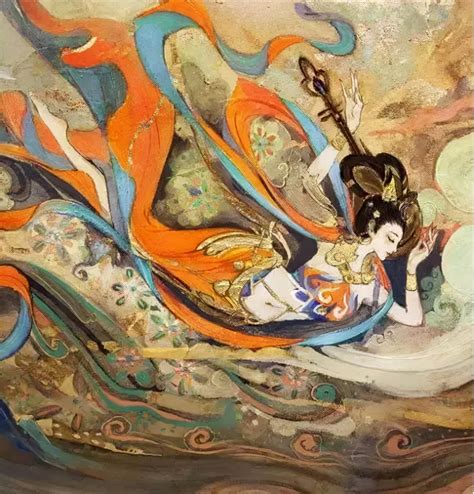 飞天敦煌壁画介绍简笔画大山谷图库