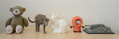 members of the 3d printed rgb d object dataset the bunny is from the