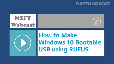 How to Make Windows 10 Bootable USB using RUFUS - YouTube