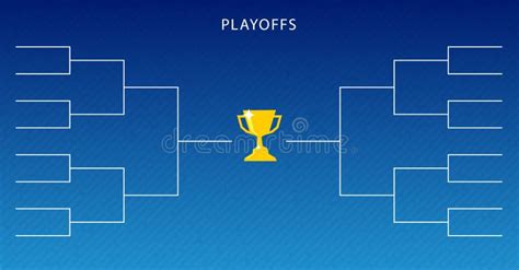 Decoration Of Playoffs Schedule Template On Blue Background Creative