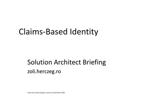ppt claims based identity powerpoint presentation free download id