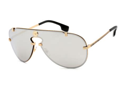 Versace Aviator Sunglasses Goldlight Grey Mirroredsilver Ve2243