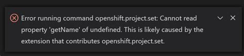 Exception Occurs If `set Active Project` Command Is Canceled · Issue 1639 · Redhat Developer
