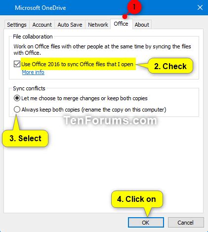 How To Turn On Or Off Sync Office Files With OneDrive In Windows 10 Tutorials