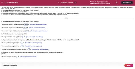 Solved Quiz Unit 6 Quiz Question 1 Of 10 This Quiz 50 Chegg