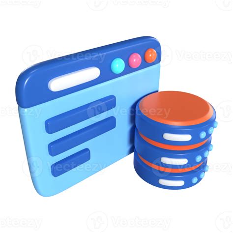 Database D Illustration Icon PNG