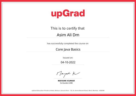 Asim Ali Dm On Linkedin Java Upgrad Programming