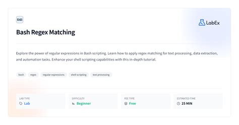 Bash Regex Matching Labex