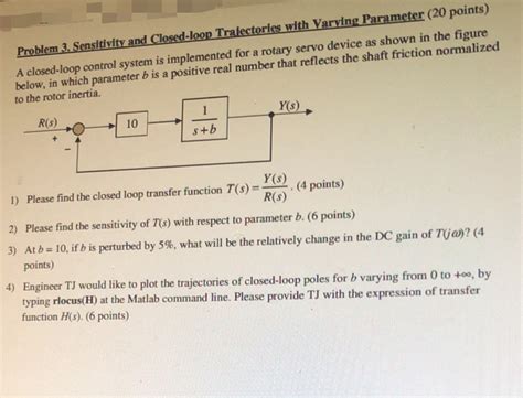solved problem 3 sensitivity and closed loop trajectories