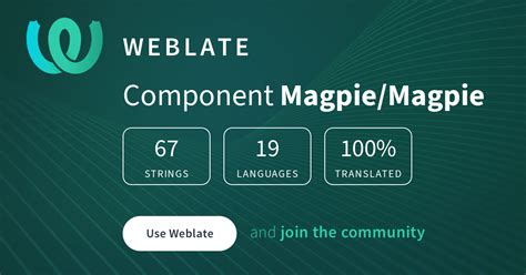 Magpie Magpie Hosted Weblate