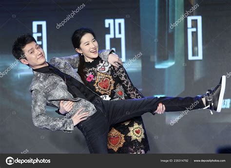 Chinese Actress Liu Yifei Right Chinese Actor Feng Shaofeng Attend