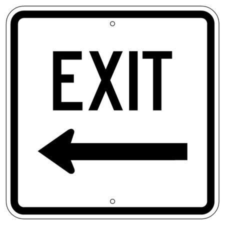 EXIT Arrow Left Traffic Sign Safety Supply Warehouse EXIT Arrow Left Traffic Sign Safety Supply Warehouse