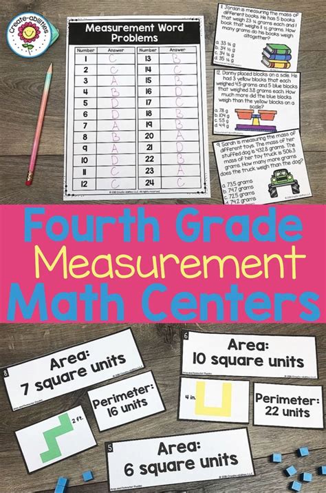 4th Grade Measurement Math Centers Measurement Math Centers Math