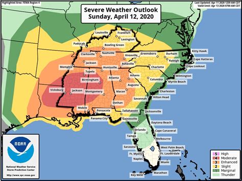 Easter Sunday Severe Storm Outbreak Targets South Could Spawn A Few