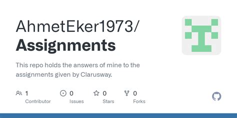 GitHub AhmetEker Assignments This Repo Holds The Answers Of Mine To The Assignments Given