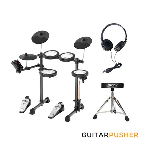 Aroma Tdx 18p Mesh Electronic Drum Set W Chair And Headphones Guitarpusher