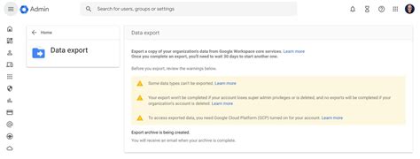 How To Export Google Workspace Data For Your Organization