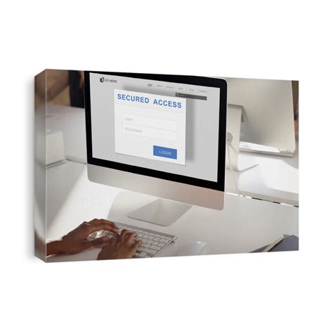 Secured Access Authorization Accessible Security Concept Canvas Print
