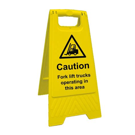Caution Fork Lift Trucks Operating Sign