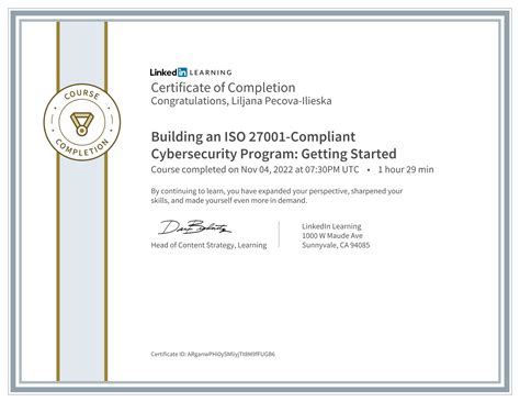 Liljana Pecova Ilieska On Linkedin Certificate Of Completion