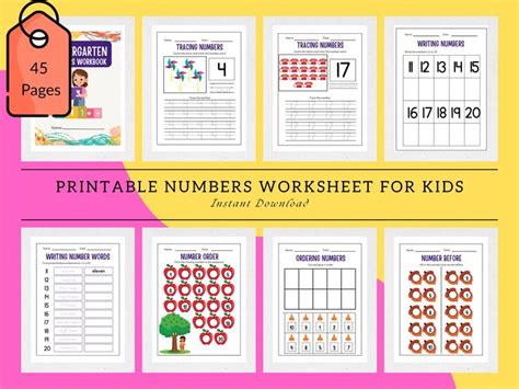 Numbers Worksheet Numbers Workbook Counting 123 Worksheet Number
