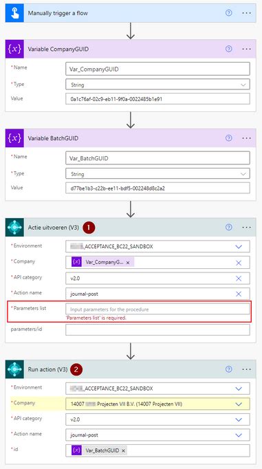 Using Run Action V3 For Business Central In Powe Power Platform Community
