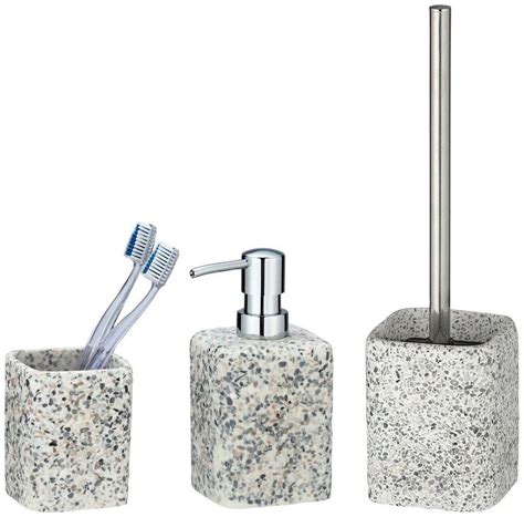 Wenko Badaccessoire Set Terrazzo Set 3 Tlg