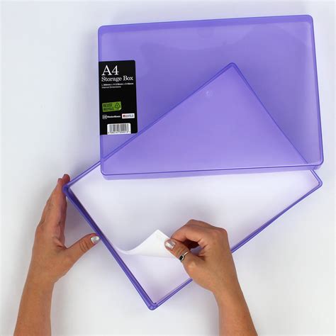 Westonboxes Plastic Storage Box For A4 Paper Clear