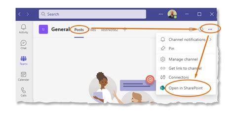 how to open teams in sharepoint