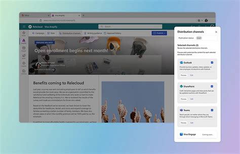 internal campaigns and communication microsoft viva amplify