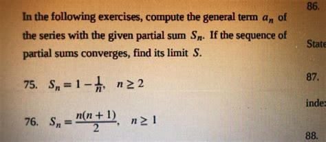 Solved 86 In The Following Exercises Compute The General