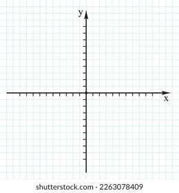 Cartesian Coordinate System Plane On Graph Stock Vector Royalty Free