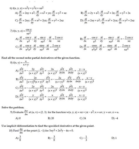 Solved F X Y Z X 2y Y 2z Xz 2 Partial Differential