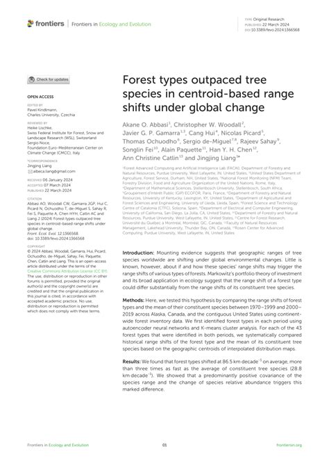 PDF Forest Types Outpaced Tree Species In Centroid Based Range Shifts