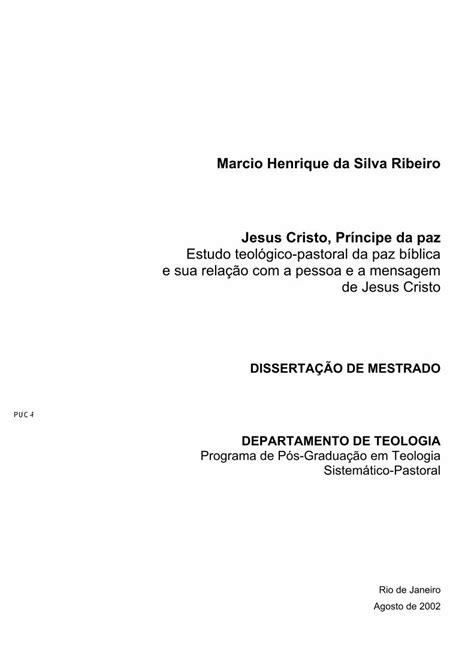 PDF Marcio Henrique da Silva Ribeiro Jesus Cristo Príncipe da Jesus Cristo Príncipe da