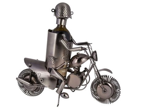 METALOWY STOJAK NA WINO MOTOCYKLISTA PREZENT 7443323248 Oficjalne