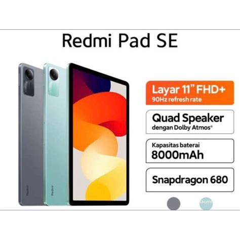 Jual READYSTOK REDMI PAD SE WIFI ONLY GB GB GARANSI RESMI Shopee Indonesia