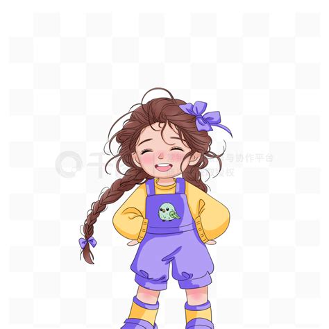 简笔画免抠元素 可爱女孩卡通手绘彩绘插画简笔画 素材免费下载 3072像素 Psd格式 编号69248294 千图网