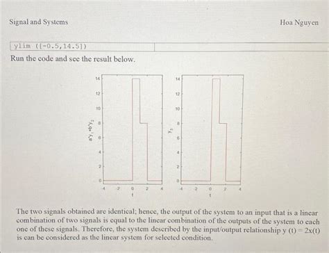 Solved 1 Linear And Nonlinear System The System Is Linear If